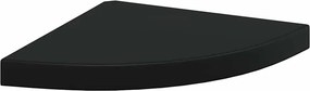 323920  Floating Corner Shelves 2 pcs Black 35x35x3,8 cm MDF 323920