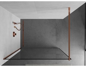 Mexen Kioto sprchová zástěna 60x200 cm 8 mm, profil růžové zlato, sklo černý rám, 800-060-101-60-70