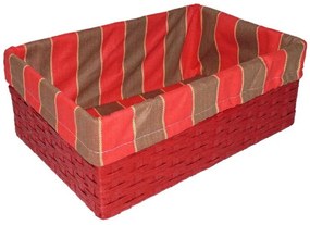 Košíkárna Úložný box 48x30 cm červený