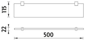 Nimco Police bez ohrádky, 50 cm BORMO - BR 11091B-50-26