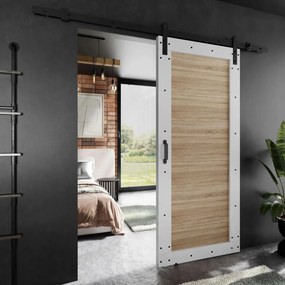 Posuvné dveře LOFT ADIO 2 bílý + dub sonoma 70