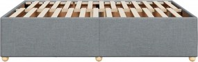 Rám postele bez matrace světle šedý 160 x 200 cm textil 3284743