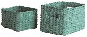 Set pletených košíků Compactor Lisou, 2 ks, zelená