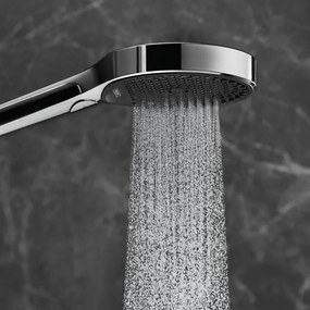 Hansgrohe Rainfinity, sprchová sada 130 3jet s tyčí 90 cm a poličkou na mýdlo, chromová, HAN-27671000