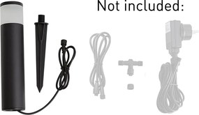Moderní venkovní patní svítidlo 12V černé vč. LED IP65 - Voltaire Palo