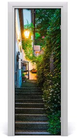 Fototapeta samolepící dveře staré město schody 75x205 cm