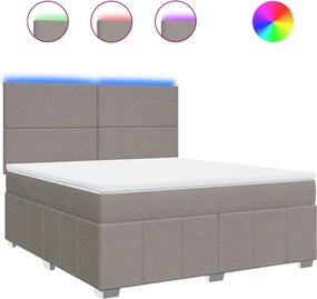 Box spring postel s matrací taupe 180x200 cm textil 3294044