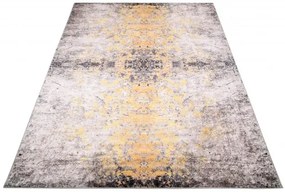 Kusový koberec pratelný VICTORIA 2107 pogumovaný krémový žlutý Rozměr: 120x170 cm