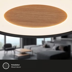 Brilo - LED Stropní svítidlo SUFIT WOOD LED/18W/230V 3000K pr. 29 cm