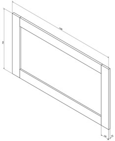 Sapho Sapho, BRAND zrcadlo 130x70x3cm, mořený smrk, BA061S