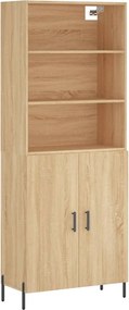 Skříň highboard dub sonoma 69,5 x 34 x 180 cm kompozitní dřevo 3189264