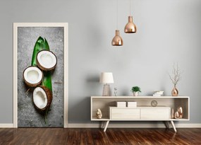 Fototapeta na dveře samolepící kokos na listu 95x205 cm