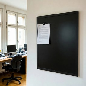 Toptabule.sk Černá magnetická tabule v černém dřevěném rámu COLOR 60x40 cm