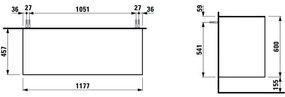 Laufen The New Classic Skříňka pod umyvadlo 120 cm se 2 zásuvkami, bez výřezu, bílá mat H4060260851701