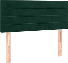 Box spring postel s matrací tmavě zelená 80 x 200 cm samet 3141332