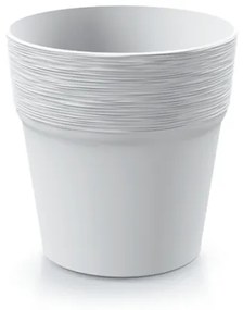 PROSPERPLAST Květináč - FURU, varianta I Průměr: 12,2 cm, Barva: bílá