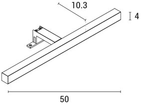 LED Koupelnové osvětlení zrcadla LED/7W/230V 4000K 50 cm IP44 chrom