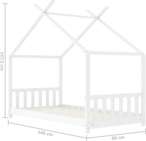 vidaXL Rám dětské postele masivní borovice 80 x 160 cm [283368] Barva: Bílá