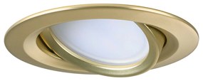 Paulmann 92406 LED Coin Nova round, set kulatých bodovek v matně zlaté úpravě, 3x6W LED 2700K tříkrokové stmívání, prům.8,4cm