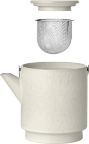 Krémová kameninová konvice na čaj se sítkem 1 l Makoto – Blomus