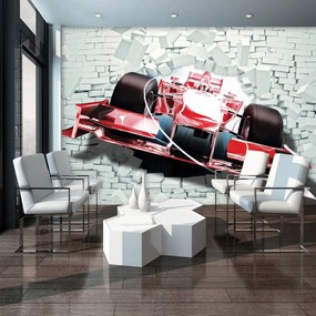 Fototapeta - Červená formule 1 3D F1 (254x184 cm)