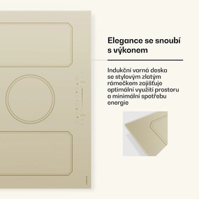Klarstein Victoria indukční varná deska | 5 varných zón | Retro design | 11500 W | 77 cm