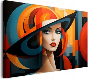 Obrazy na plátně obraz na zeď ženský portrét styl art deco 80x120 cm