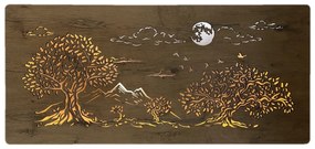 Li-Go "Čtyři duby a měsíc" světelný obraz 230V 130x60cm provedení povrchu: bříza