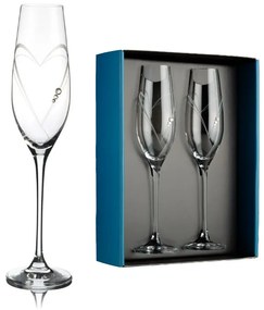Element sklenice na šampaňské Aphrodite s krystaly Swarovski 210ml 2KS