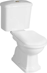 Kerasan Kerasan, RETRO WC kombi, spodní odpad, bílá-bronz, WCSET13-RETRO-SO