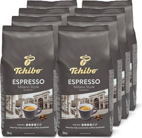Tchibo Espresso Milano Style - 1 kg x 8 zrnkové kávy - Intenzita: 4/6