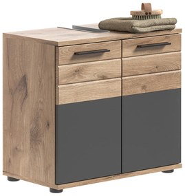 Koupelnová skříňka pod umyvadlo Mason, dub/šedá