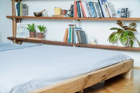 Nízká dubová postel 160x200