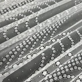 Vitrážová žakárová záclona 4314 - výška 40,60,90 cm , metráž