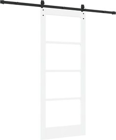 Posuvné dveře ORKDAL 83 x 202 cm Masivní borové dřevo a sklo 3332474