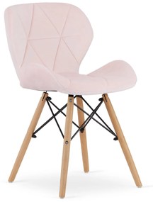 Růžová židle LAGO VELVET