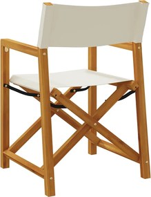8dílné skládací židle, krémově bílá látka 3208918
