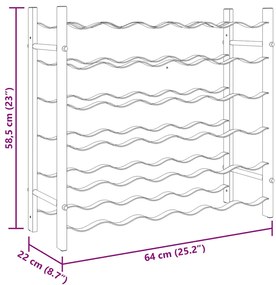 vidaXL Marketos Stojan na víno na 36 lahví černý železný