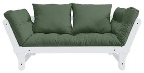 sofa BEAT by Karup - 73*162 cm white (bílá) + futon olive green 756