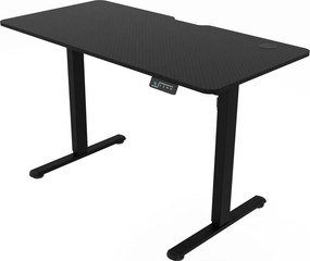 Elektricky výškově nastavitelný stůl ELEVIS — 120x60 cm, kov, melamin, černá