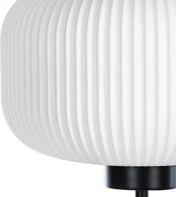 Stojící lampa se stínítkem LYLA 01 černá / bílá