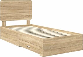 Rám postele se zásuvkou Sonoma dub 75 x 190 cm Kompozitní dřevo 3412848