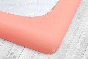 Jersey prostěradlo světle lososové na výšku matrace do 20 cm Velikost: 60 x 120