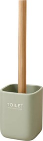 WC kartáč Liso, mátová/s dřevěnými prvky