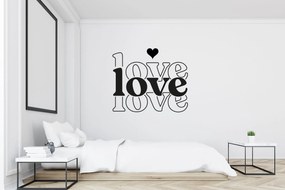 Lepy.cz Samolepka na zeď Love Velikost (šířka x výška): 90x76cm, Barevná varianta: Levandulová