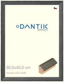 DANTIK rámeček 30x40 | INCLINATA colori šedá (Plexi Čiré)