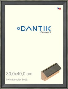 DANTIK rámeček 30x40 | INCLINATA colori šedá (Plexi Čiré)