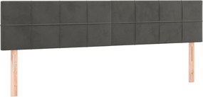Box spring postel s matrací tmavě šedá 200x200 cm samet 3141324