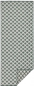 NORTHRUGS - Hanse Home koberce Kusový koberec Twin-Wendeteppiche 103125 grün creme – na ven i na doma - 80x250 cm