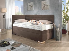 Rohová postel boxspring VENETO 100x200 levá, s úložným prostorem
